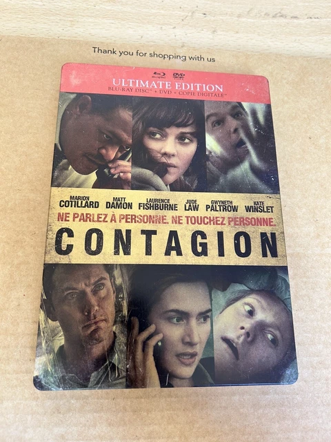 CONTAGION (2011) REG Free BLU RAY STEELBOOK Matt Damon Kate Winslet ...