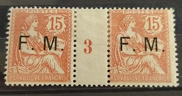 FRANCE TIMBRE FM franchise militaire 1903 N° 2 Neuf* Millésime N° 3 ...