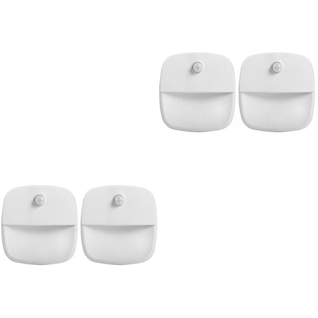 4 PCS LED Smart Wide Angle Human Sensor Night Light Cabinet Corridor ...