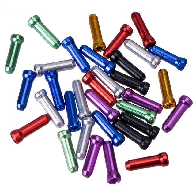 EXQUISITE ALUMINUM FERRULE Tip for Steel Wire Bike Prevents Wire ...