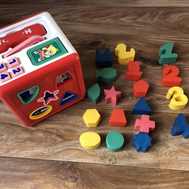 BABY VINTAGE REDBOX Shape Sorter Sorting Blocks Box Activity Station ...