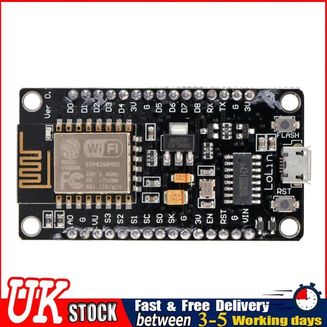 UK NODEMCU LUA Wireless WIFI Module Connector ESP8266 Development Board ...