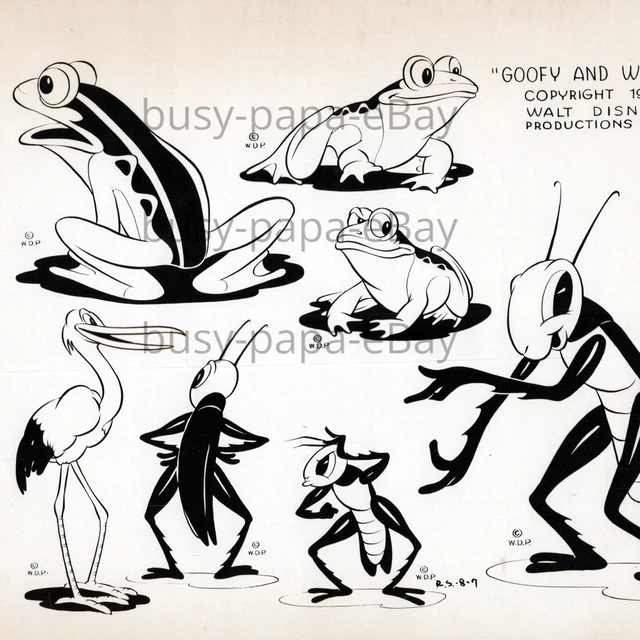 1939 GOOFY AND Wilbur Animated Mickey Mouse Walt Disney Cartoon Press ...