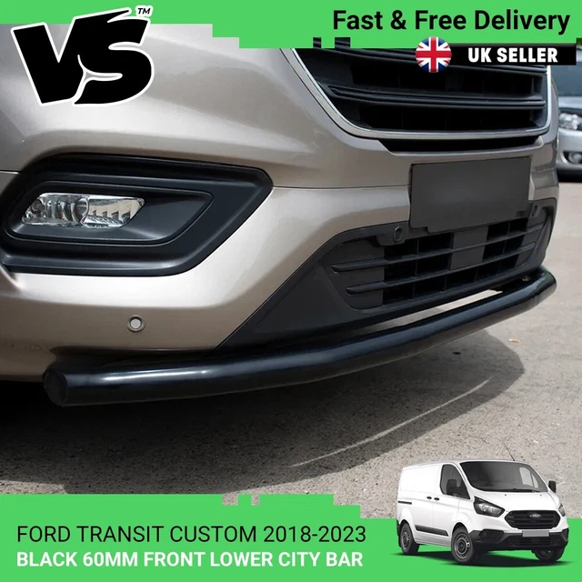 FITS FORD TRANSIT Tourneo Custom 18 23 Black Front City Bar A Bumper ...