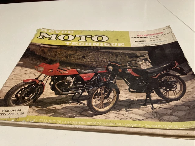 REVISIÓN MOTO TÉCNICA Moto Guzzi V35 V50 Yamaha RD80MX DT80MX RX80SE N ...