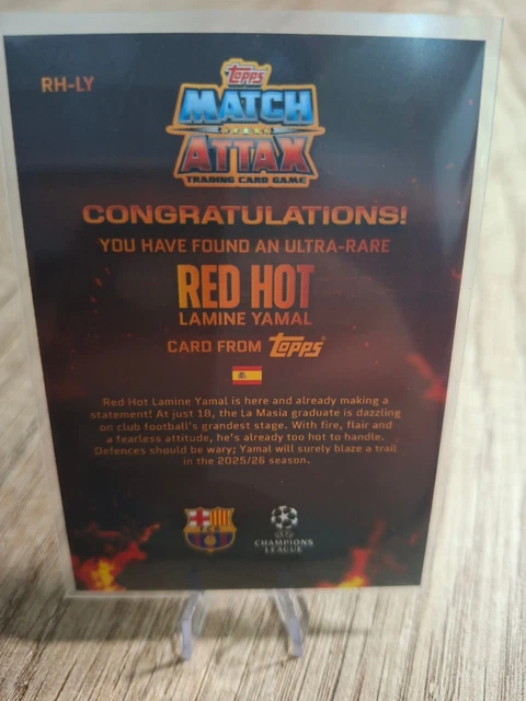 MATCH ATTAX 2025/26 Lamine Yamal Red Hot Champions League 2025/26 RH-LY ...
