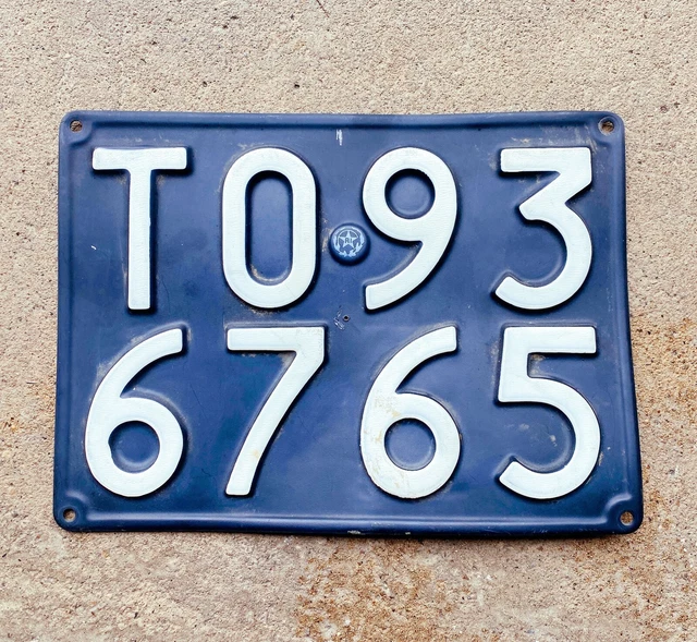 ORIGINAL ITALIAN VINTAGE Number Plate - Targhe Epoca - Turin 1963 £99. ...