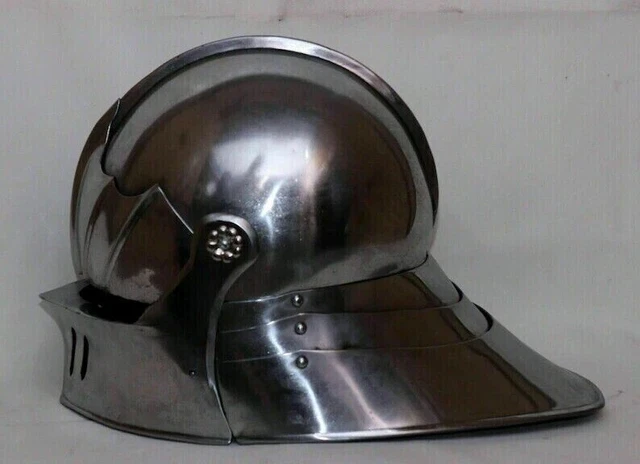 MEDIEVAL GERMAN SALLET Helmet Knight Armor Helmet Replica 18 Gauge ...