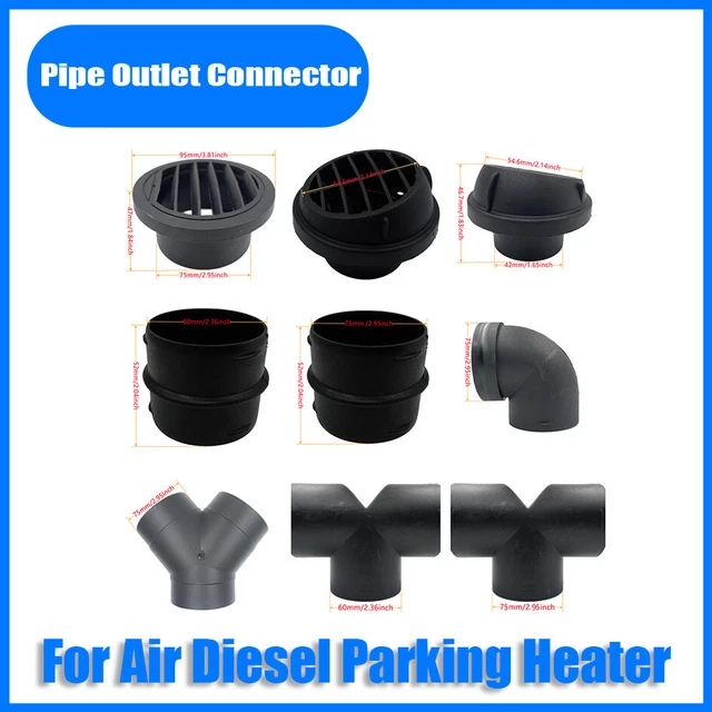PARKING HEATER VENT Diesels Heater Duct Ducting Air Vent Outlet 42mm ...