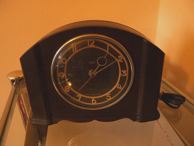 VINTAGE BAKELITE SMITHS Electric Mantle Clock - Untested A No Plug On £ ...