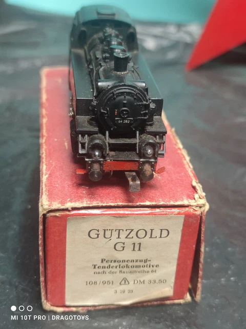 VINTAGE TRAIN GUTZOLD G11 Toy Locomotive Br 75 5 190 /G16 1 Ho Germany ...