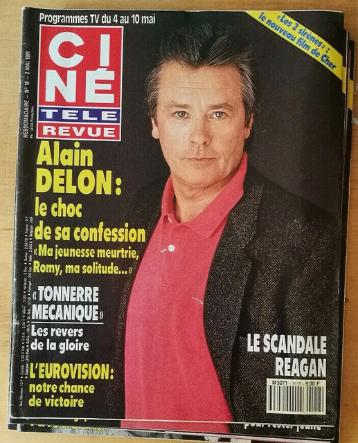 PROGRAMMES TELE TV Cine Tele Revue N°18 2 Mai 1991 Alain Delon EUR 14,00 - PicClick FR