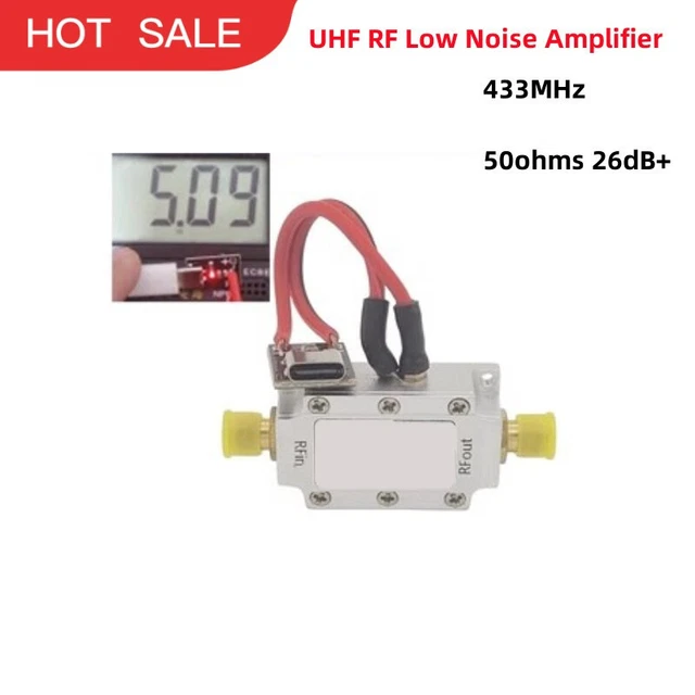 UHF RF LOW Noise Amplifier Module 433MHz LNA 50ohms 26dB+ SMA Female ...