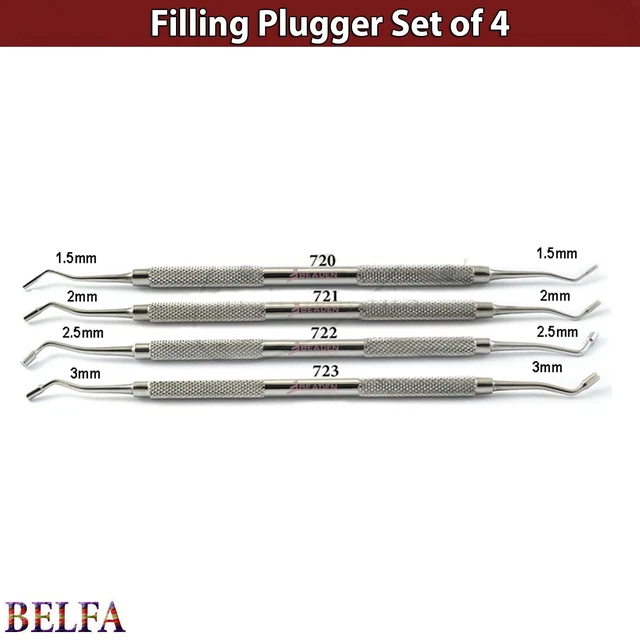 TOOTH CAVITY CONTOURING Amalgam Filling Condensers Dental Composite ...