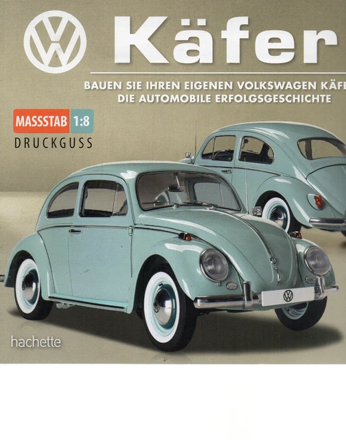 VW KÄFER MODELLBAUTEILE und zwei Hefte 1 und? Maßstab 1 : 8 EUR 5,00 ...