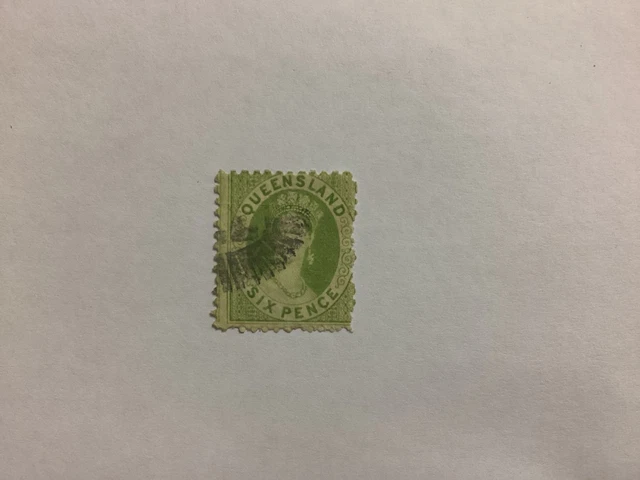 QUEENSLAND 1860-81 6D Green Chalon used $3.99 - PicClick AU