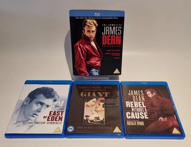 THE COMPLETE JAMES Dean Collection Blu-ray Boxset Giant East of Eden ...