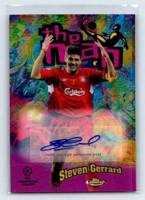 2023 TOPPS FINEST The Man autographe Steven Gerrard Auto /350 Liverpool ...