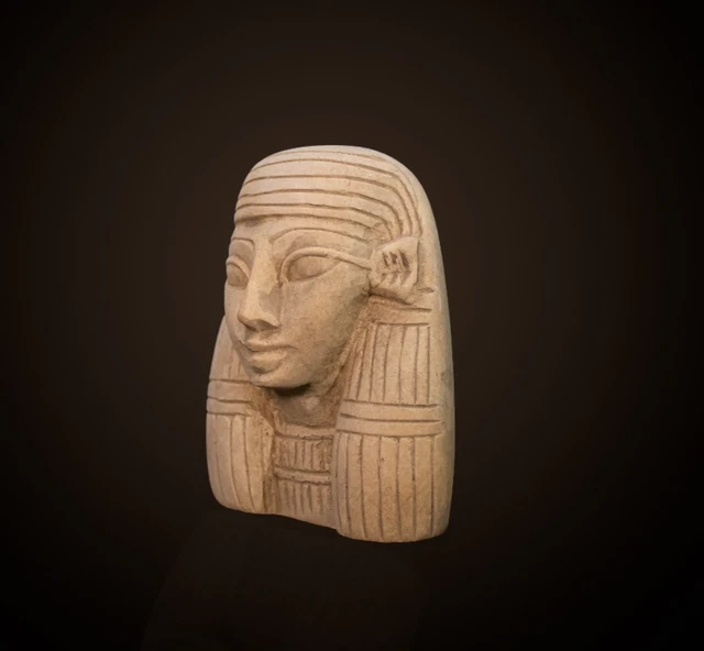 AUTHENTIC ANCIENT EGYPTIAN Limestone Bust of Goddess Hathor Human Form ...