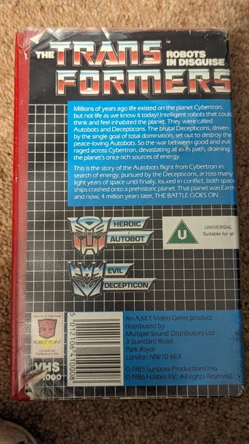 TRANSFORMERS ARRIVAL FROM Cybertron Animated Cartoon VHS Video Cassette ...
