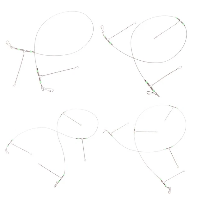 SEA FISHING SWIVEL String Hook Anti-Winding Steel Rigs Wire Leader ...