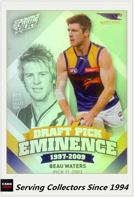 2013 SELECT AFL Prime Draft Pick Eminence Card DPE92 Beau Waters (West Coast) $12.00 - PicClick AU