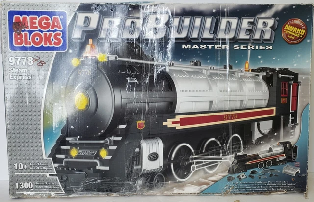 MEGA BLOKS PROBUILDER #9778 STEAM EXPRESS Train Locomotive Master ...