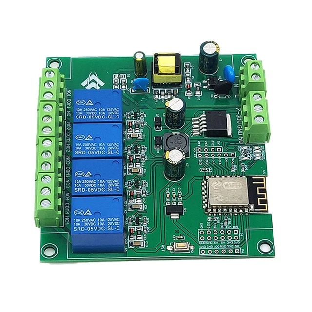 AC/DC ESP32 WIFI Bluetooth 4 Channel Relay Module ESP32-WROOM ... AC/DC ESP32 WIFI Bluetooth 4 Channel Relay Module ESP32-WROOM ...