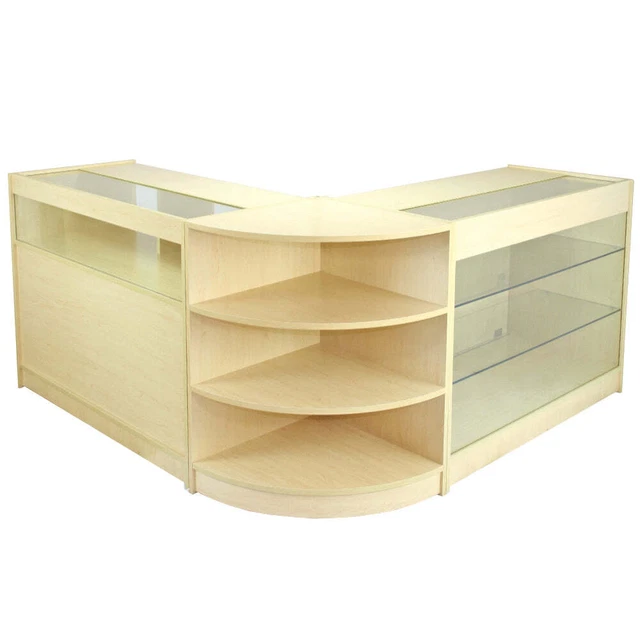 MONSTERSHOP RETAIL COUNTER Maple Shop Display Storage Cabinets Lockable ...
