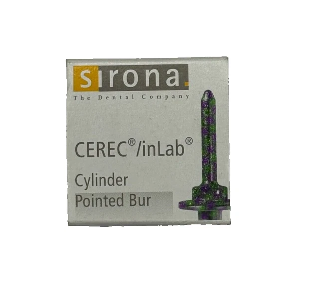 NEW SIRONA CEREC / inLab Compact 3 - Cylinder Pointed Bur - 6 Burs REF ...