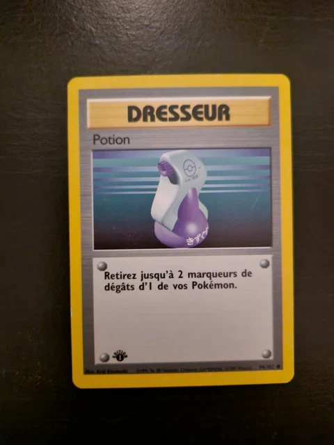 CARTE POKEMON DRESSEUR: Potion 94/102 Set De Base Édition 1 Tres Bon ...