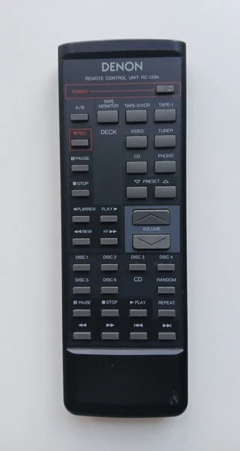 ORIGINAL DENON RC-129A Fernbedienung Remote Control geprüft/tested ...