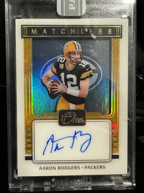 AARON RODGERS 1/1 autographe sur carte Panini One boîte blanche ...