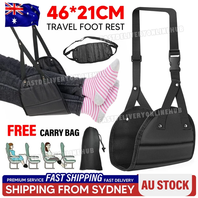 TRAVEL FOOT REST Footrest Leg Pillow Airplane Flight Foam Cushion Sling ...