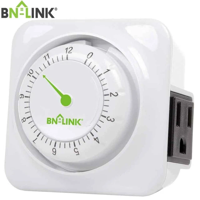 BN-LINK 12 HOUR mechanical countdown Grounded timer 3 Prong outlet ...