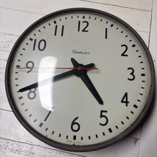 VINTAGE SIMPLEX WALL Clock £171.08 - PicClick UK