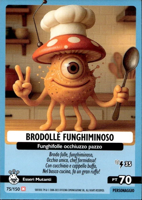 CARD SKIFIDOL ITALIAN Brainrot. Allucinazione Cosmica 2025 # 75 EUR 1 ...
