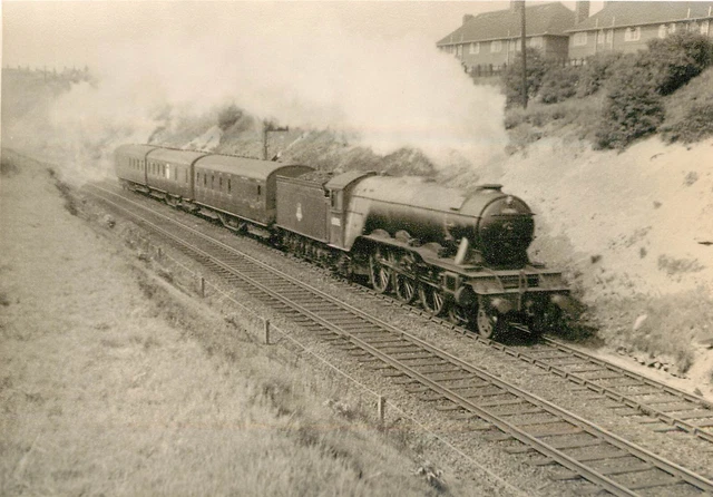 RAILWAY STEAM LOCO 60106 - BEESTON - REAL PHOTO 16x11CM - C1954 £2.95 ...