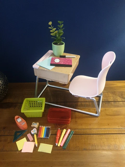 OUR GENERATION DOLL 18" Student Desk Set With Stationery Bundle £26.99 ...