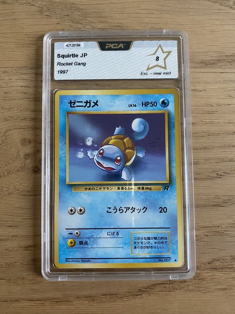 CARTE POKÉMON JAPANESE Team Rocket Gang Carapuce Squirtle PCA 8 PSA EUR ...