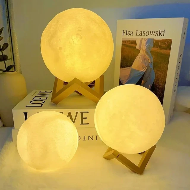 LED MOON NIGHT Light Galaxy Lamp Kids Bedroom Decor Birthday Gift Book ...