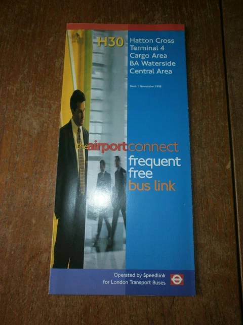 LONDON TRANSPORT TIMETABLE Leaflet-Route H30, 1998 £2.41 - PicClick UK