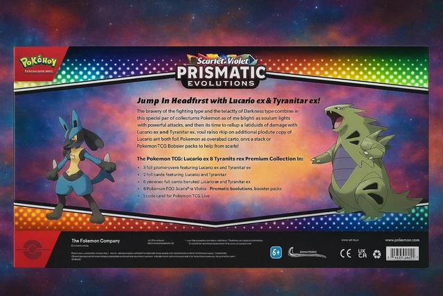 POKEMON LUCARIO EX Tyranitar EX Premium Collection Box Prismatic ...