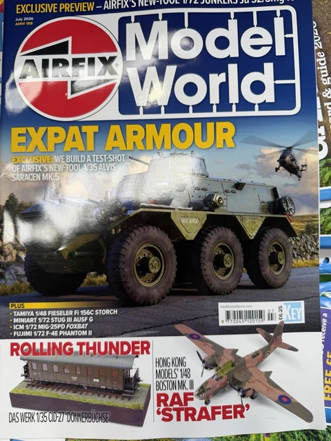 AIRFIX MODEL WORLD magazine July 2026 Test-Shot new-tool 1/35 Alvis ...