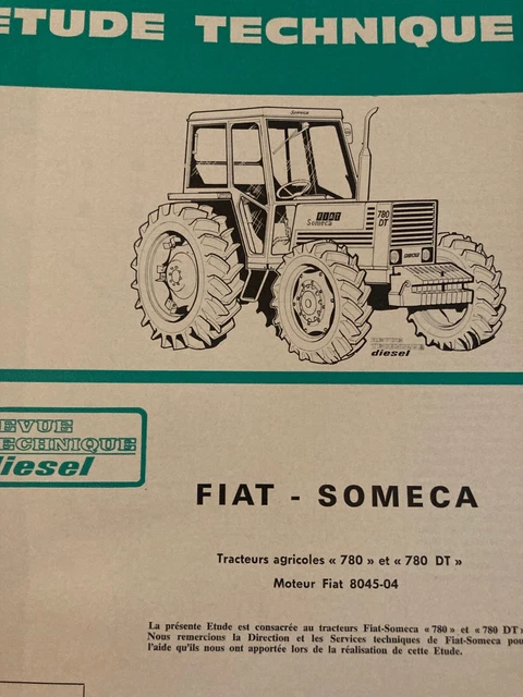 Fiat 780 Fiche Technique