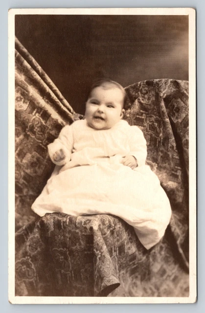 ANTIQUE 1919 RPPC Postcard 4 Month Old Baby Ellen AZO 1918-1930 $9.89 ...