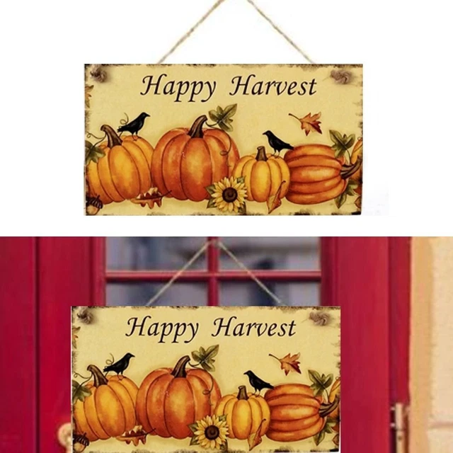 REMINDER SIGNS HOTEL Bulletin Board Happy Harvest Sign Door Plate ...