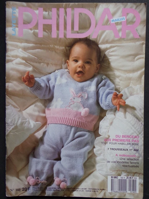 § CATALOGUE ANCIEN laine tricot PHILDAR n° 160 bébé layette - 1988 EUR 6,50 - PicClick FR
