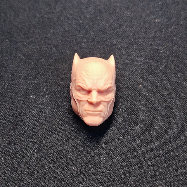 FIGURINE BATMAN HEAD Sculppt Batman version dessin animé à l'échelle 1/12 non peinte coupe 6" ML ...