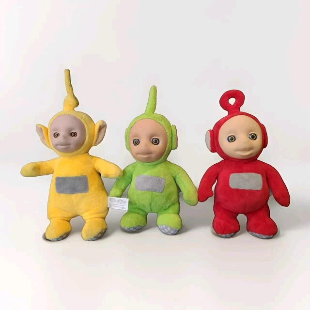 TELETUBBIES 10& PLUSH Bundle Talking Soft Toys 3× Dipsy Laa-Laa & Po ...
